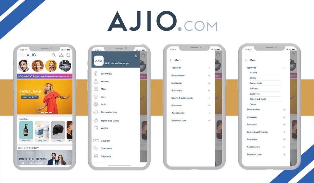 Cost To Make An Online Shopping App Like AJIO In 2024