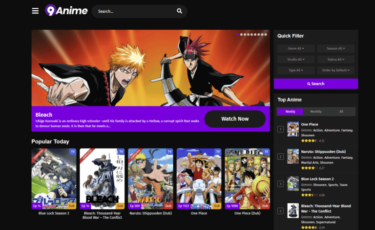 Top 30+ Anime Websites In 2026